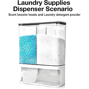 Rice Dispenser,Cereal Dispenser,Dry Food Dispenser, Rice Storage Container,Laundry room storage,Capacity Of 0.79 Gal, Suitable For Rice, Red Rice, Black Rice, Beans, Washing Powder And Dog And Cat Food