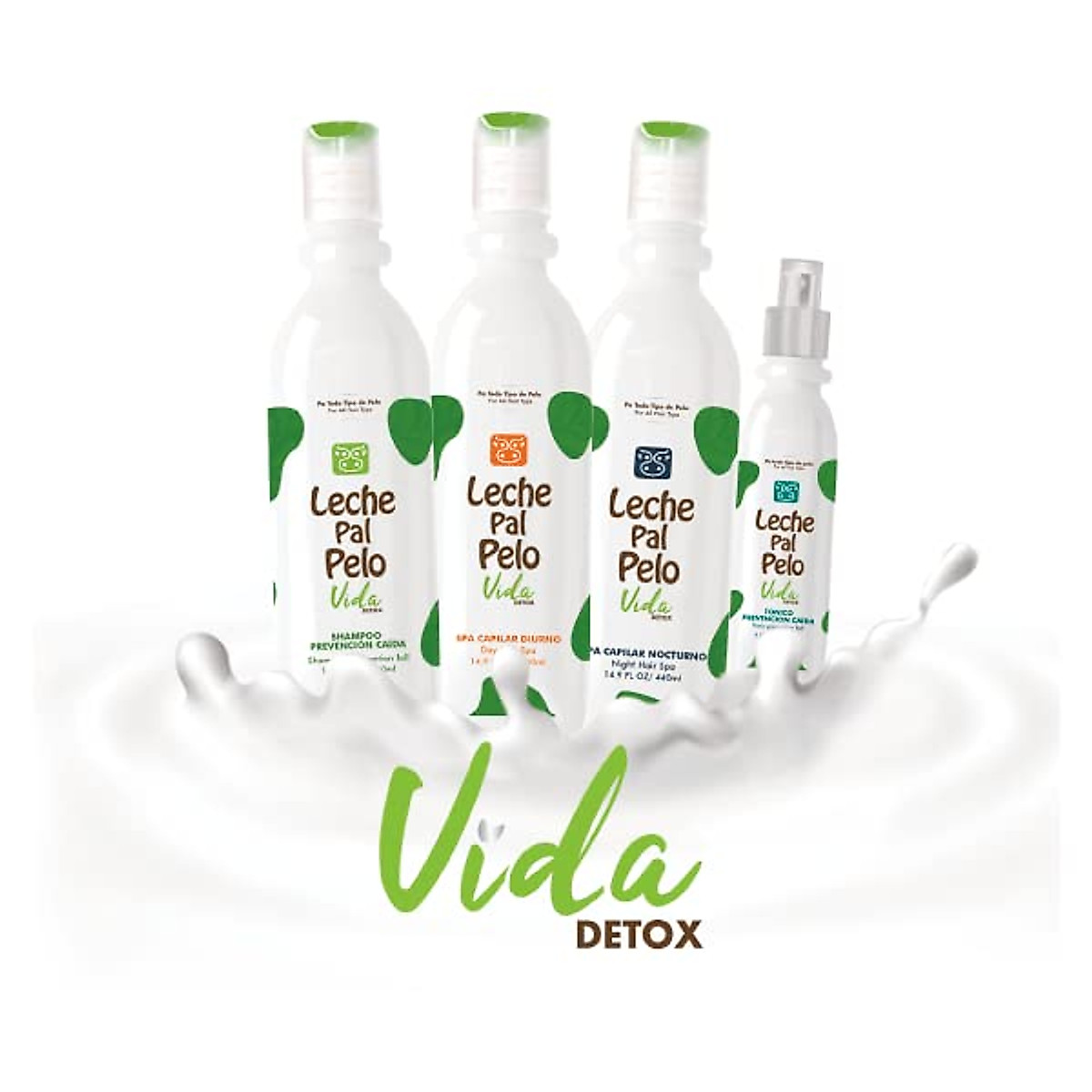 Leche Pal Pelo Vida Detox - Purify Shampoo. Hair Fall Control with Red Onion, Aloe Vera and Graviola. Shampoo de cebolla para la caida del cabello. SLS & Paraben Free | 14.9 fl.oz
