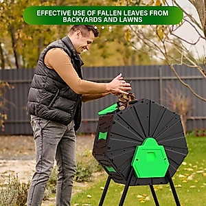 EFURDEN Compost Tumbler Outdoor Rotating Composter, with a Fast and Efficient Composting System for Garden, Kitchen, and Yard Waste (22.5 Gallon)