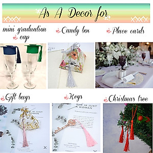 Aokbean 100pcs 5 Inches Handmade Silky Floss Soft Craft Bookmark Tassels with Loops for DIY, Jewelry Making, Graduation Tassel,Bookmarks,Souvenir (Light Gold)