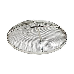 Sunnydaze Rust-Resistant Stainless Steel Fire Pit Spark Screen Cover - 30-Inch Diameter