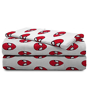 Jay Franco Marvel Spiderman Spidey Daze Twin Sheet Set - 3 Piece Set Super Soft and Cozy Kid’s Bedding - Fade Resistant Microfiber Sheets (Official Marvel Product)