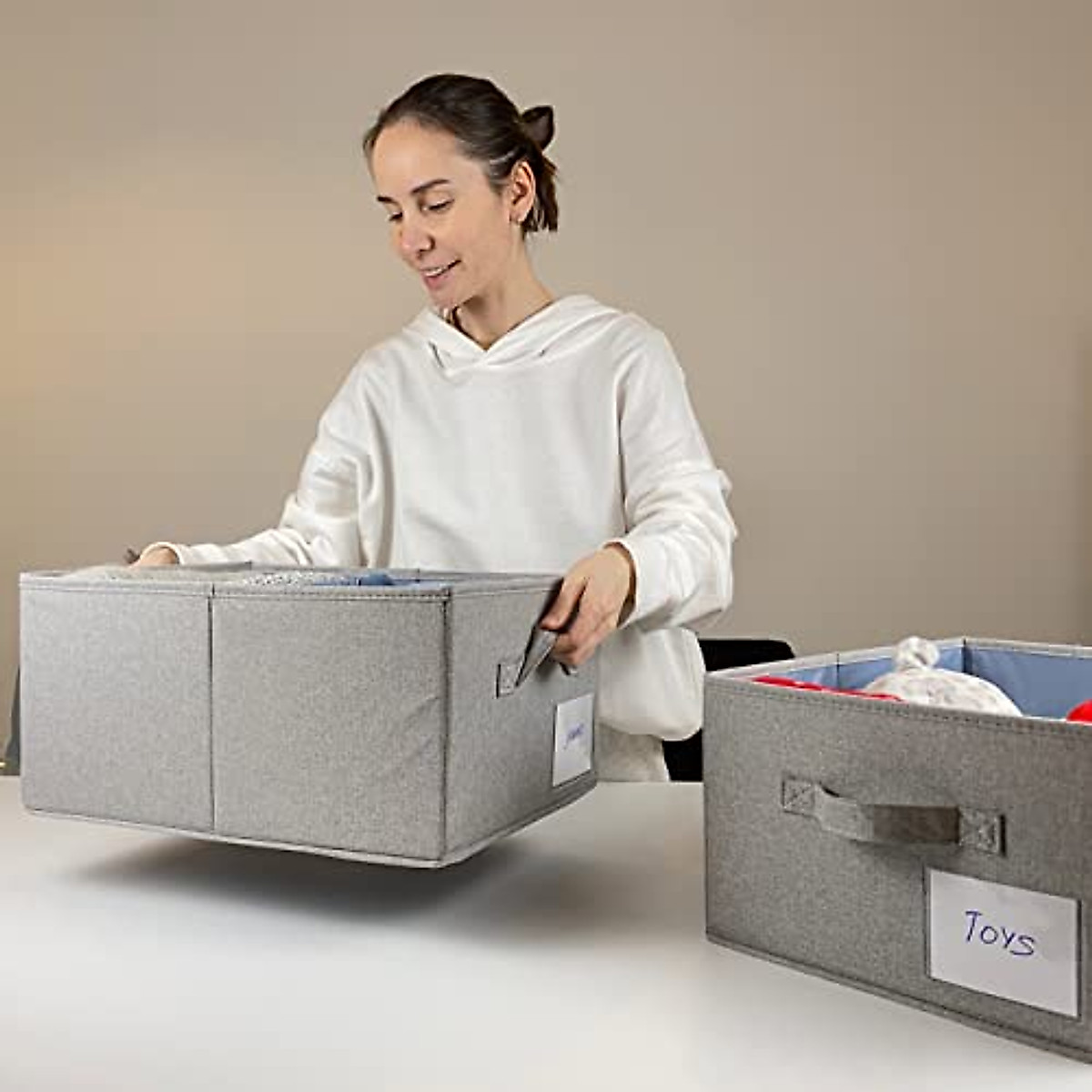 About tidy Love 6 Grids Closet Organizer, Sturdy Wardrobe Clothes Organizer for Folded Clothes, Clothes Storage Organizer for T-Shirts, Jeans, Drawer Divider Storage