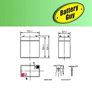 BatteryGuy YT-660 replacement 6V 4.5Ah SLA battery - BatteryGuy brand equivalent (Rechargeable) - Qty of 1