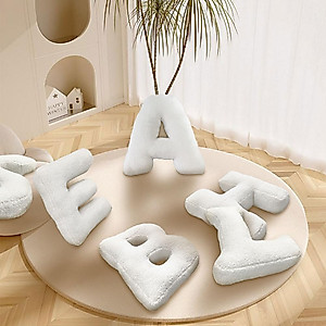 QUSLIMY Letter Plush Pillow, Decorative Throw Pillows for Bed Couch, Letter Hugging Throw Pillows, Letter Pillows English A to Z for Sofa Bedroom Living Room