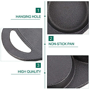 Cabilock 6 Cup Egg Frying Pan Non Stick Egg Burger Steak Pan Breakfast Skillet Cooker Multipurpose Pancake Pan Omelet Cooker Griddle