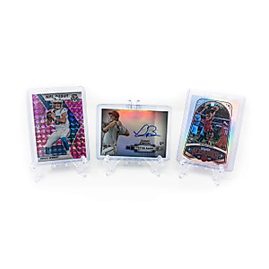 10 Display Stands for Trading Cards and Toploaders - Showcase Your Collection - for Regular and Graded or Encased Top Loaders - Invest x Protect (Toploader Display Stands, 10 Pack)