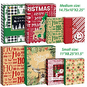 Party Funny 12 Christmas Gift Wrap Boxes for Wrapping Extra Large Clothes, 12 tissue paper and 80 Christmas Stickers(Assorted size for Shirts, Robes, Coats, Sweaters and xmas Holiday Present)