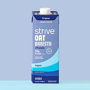 Strive Oat Barista with Protein, 10g Protein per Serving, 32 fl. oz (Pack of 6), Animal-Free Whey Protein, Precision Fermentation, Perfect Day, Alt Milk