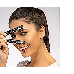 LashesMD Eyelash Growth Serum & Conditioner, 0.135 oz. – Naturally Enhances for Stronger, Thicker Lashes & Brows – Paraben & Cruelty Free – Clinically Formulated with Peptides & Botanicals