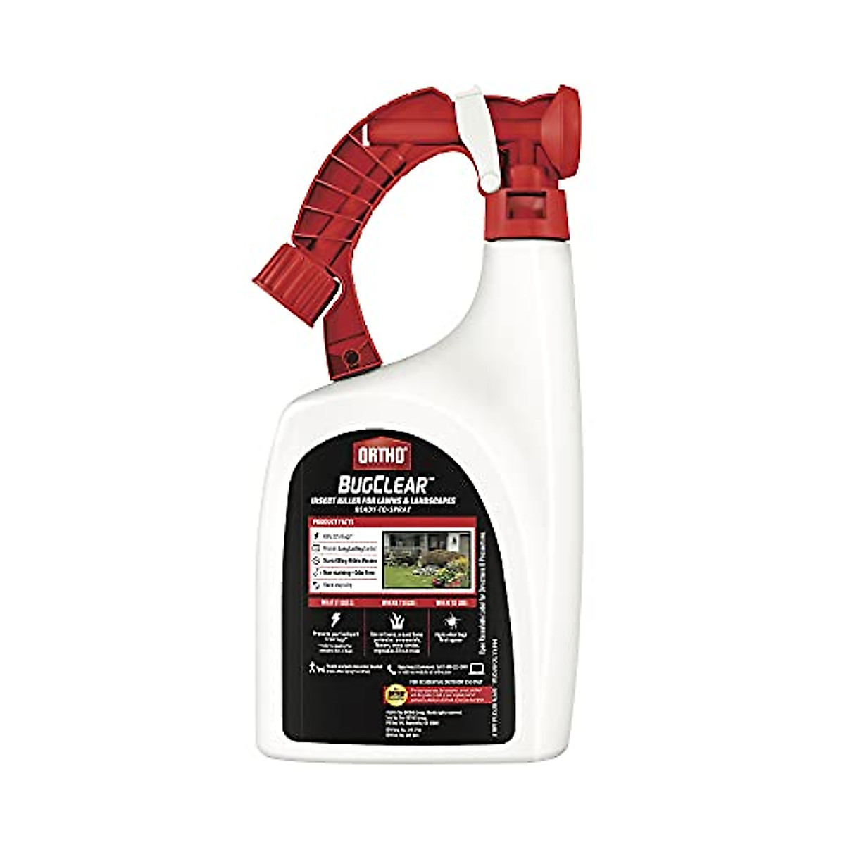Ortho BugClear Insect Killer for Lawns & Landscapes Ready to Spray - Kills Ants, Spiders, Fleas, Ticks, Armyworms & Other Insects, Outdoor Bug Spray for up to 6 Month Insect Control, 32 oz.