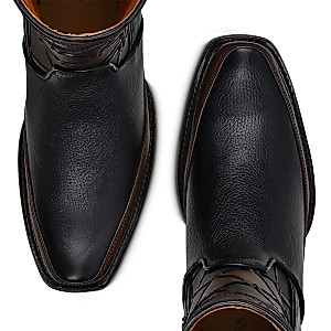 Cuadra Men's Boot in Bovine Leather with Zipper Black, 1J2IRS, Size 9.5