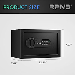 RPNB Deluxe Safe and Lock Box,Money Box,Digital Keypad Safe Box,Steel Alloy Drop Safe, Keypad Lock,Perfect for Home Office Hotel Business Jewelry Gun Cash Use Storage