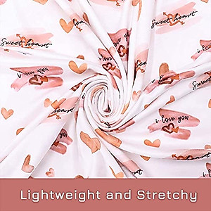 Hooyax Infant Car Seat Cover for Mom Baby, 6 in 1 Multi-Use Cover for Nursing, Breastfeeding, Carrier, Stroller, High Chair, Shopping Cart Lounger Canopy Ultra Soft and Stretchy, Stripe & Heart