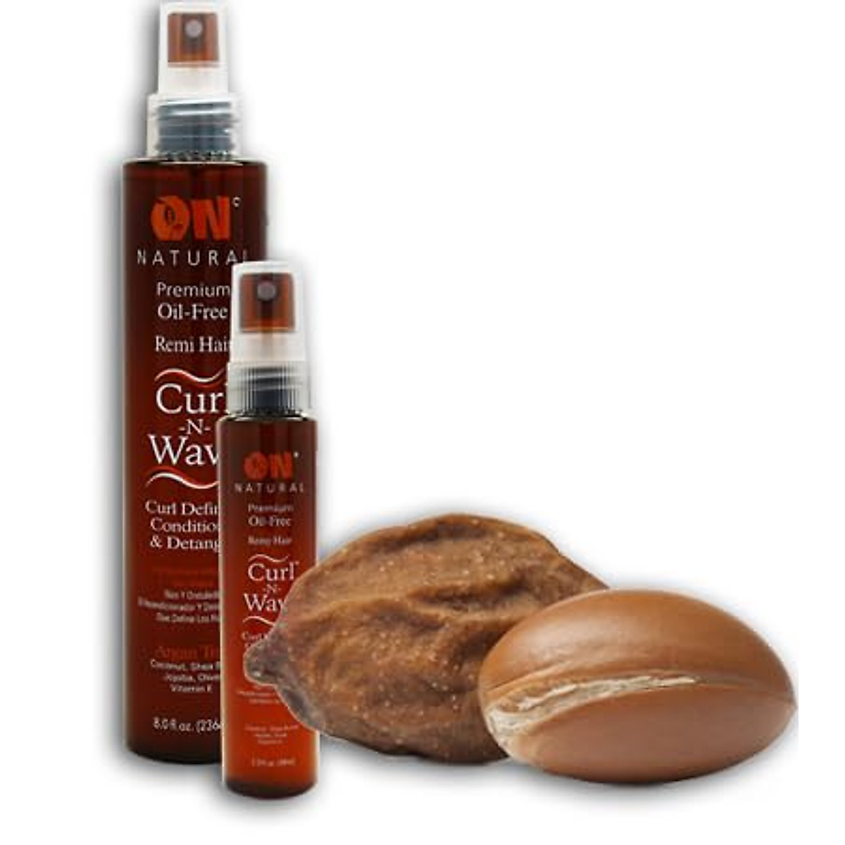 On Natural On Curl & Wavy Curl Defining Conditioner & Detangler, Argan Tree, 8oz, 8 Oz