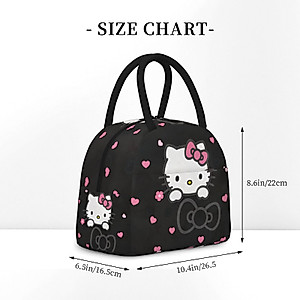 AOLDHYY EUONGEOCL Reusable Cute Anime Lunch Box Insulated Kawaii Lunch Bag Container For Women Adult Work Outdoor Travel Picnic Gifts
