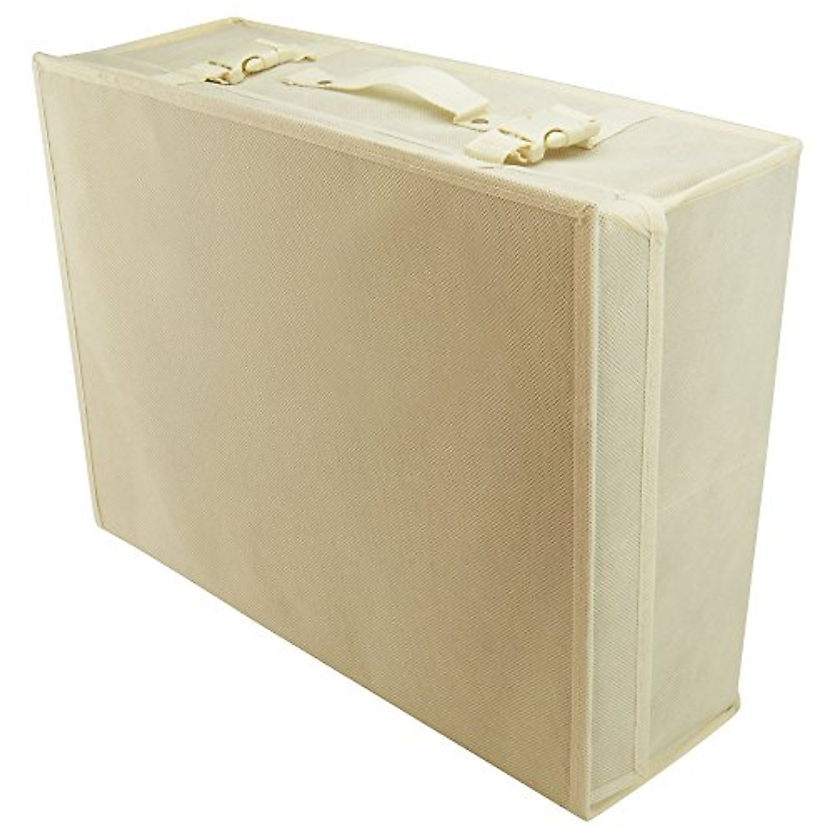HANGERWORLD Large Ivory Wedding Dress Garment Storage Box and Under Bed Storage Travel Carry Case, with Acid Free Tissue Paper