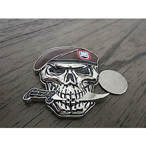 Oneworldtreasures United States Army 82nd Airborne Division Beret Skull Death from Above Challenge Coin