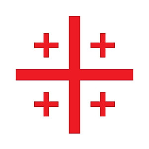 magFlags Large Flag 1821 Flag of Gazis | Hellenic Flag of Anthimos Gazis used during the Greek War of Independence Thessalia 1821 | landscape flag | 1.35m² | 14.5sqft | 110x120cm | 43x50inch