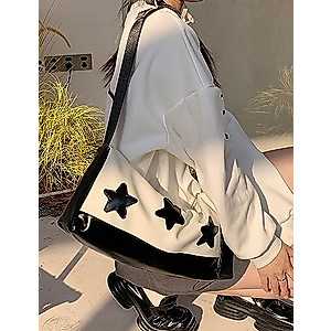 FCOOLYEET Messenger Bag Y2K Aesthetic Star Crossbody Bag Retro Grunge Shoulder Bag for Men and Women (Z#star)
