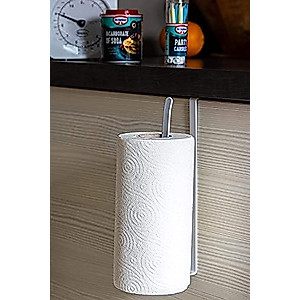 Kitchen Paper Roll Holder Paper Towel Rack Dining Table Kitchen Paper Roll Holder Vertical Paper Towel Storage Rack ( Color : Black )