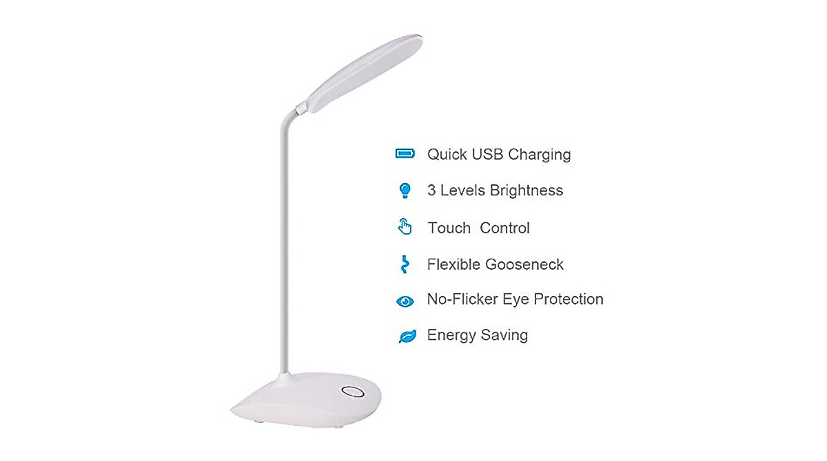 DEEPLITE LED Desk Lamp - Portable 3 Level Brightness