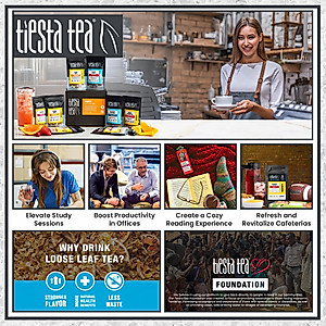 Tiesta Tea - Earl Grey de la Crème | Creamy Earl Grey Black Tea | Premium Loose Leaf Tea Blends | Caffeinated Black Tea | Make Hot or Iced Tea & Brews Up to 200 Cups - 16 Ounce Resealable Bulk Pouch