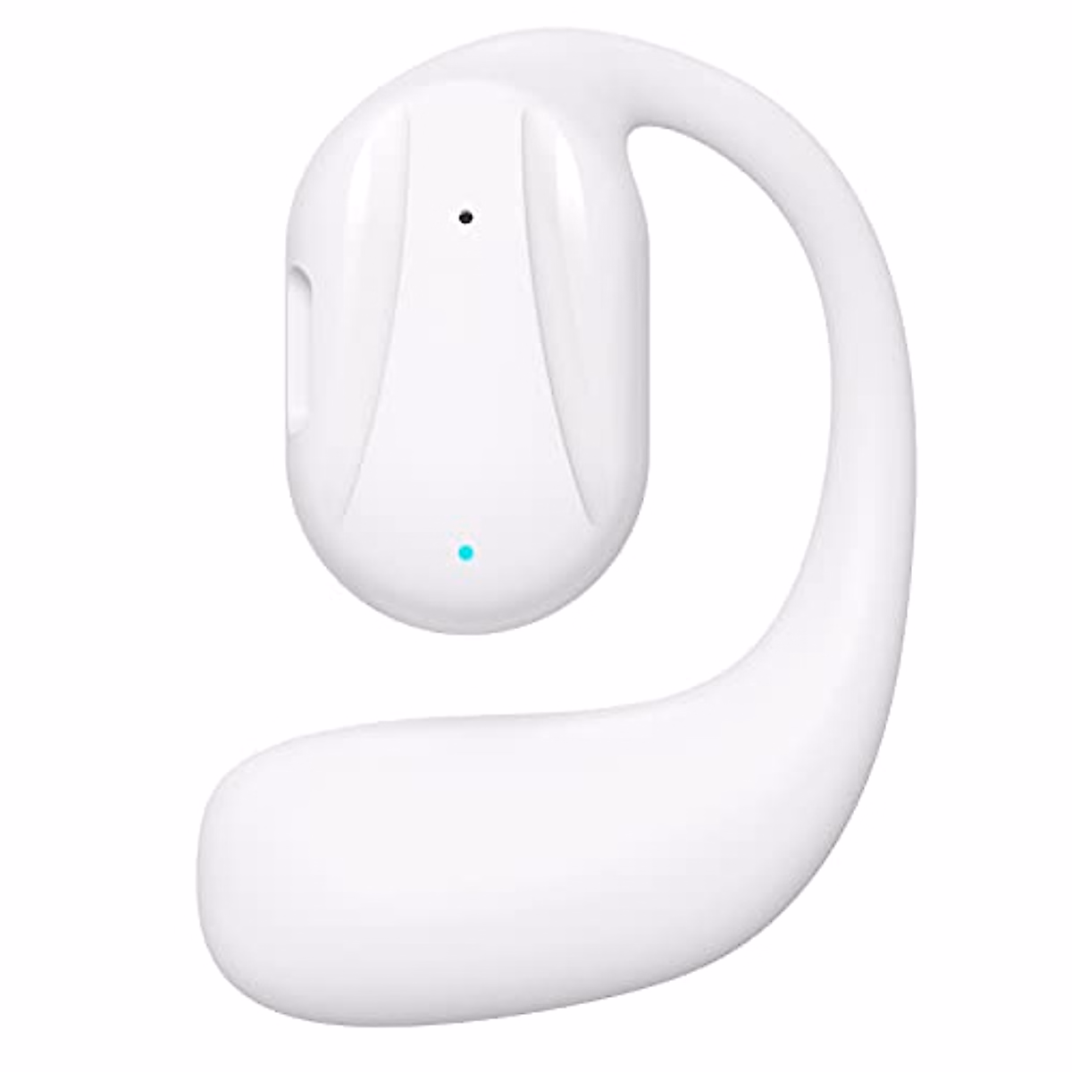 qingbizhin Bluetooth Earhook Headphones Open Bone Conduction Wireless Bluetooth 5.2 Ultralight Business Headphones with Microphone Suitable for Business Office Driving Coupon Organizer (White, B)