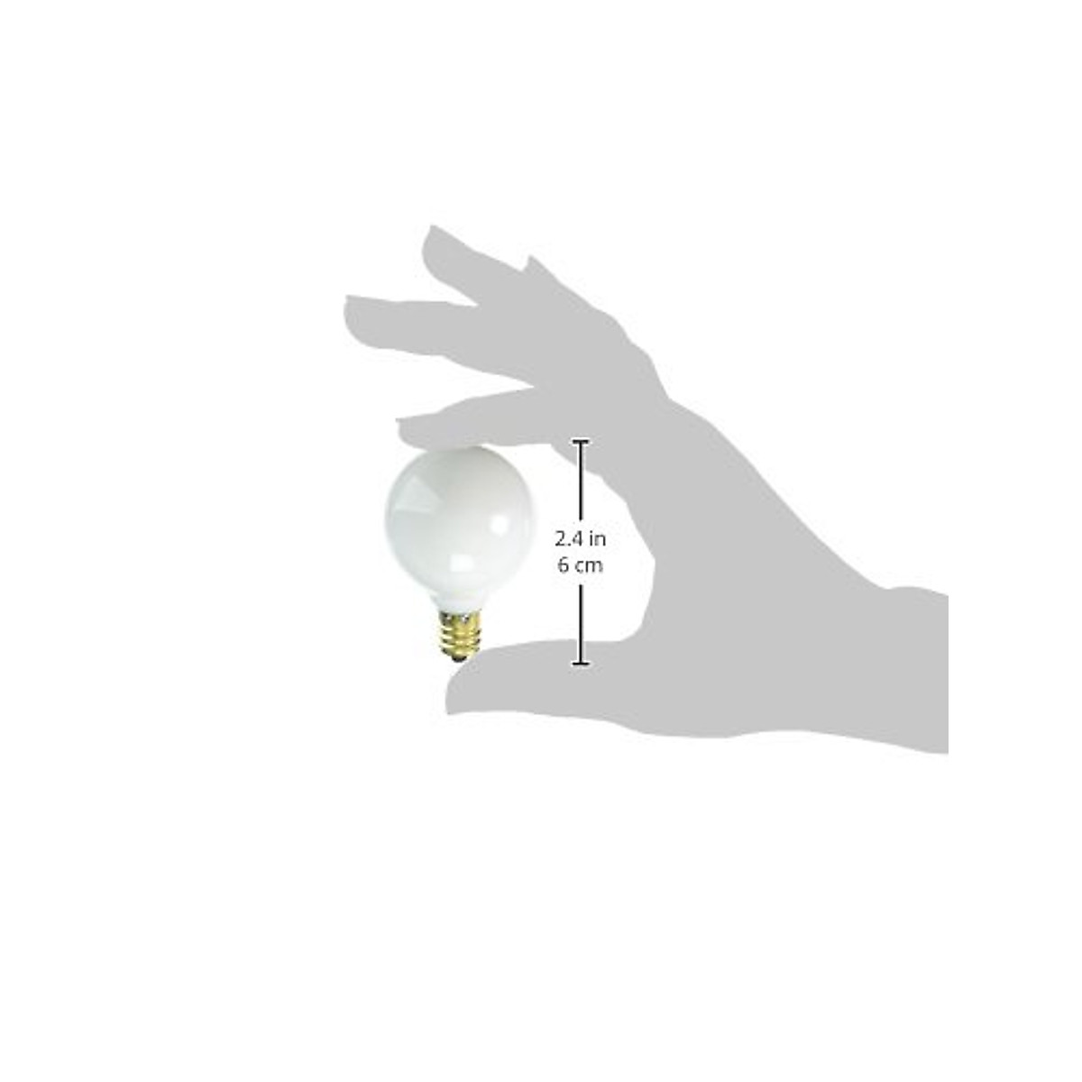 Bulbrite Incandescent G12 Candelabra Screw Base (E12) Light Bulb, 25 Watt, White