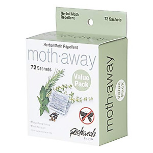 Richard's Homewares - Moth Away - Moth Away Herbal Moth Repellent - 72 Count
