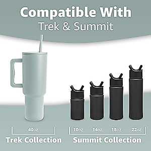 Jmoe USA 3-Pack Boot Sleeve Covers for Simple Modern 40oz & 30oz Trek Tumbler With Handle | Travel Mug | Protects Against Dents & Scratches | Fits Summit Bottles | Soft Silicone (Sea Glass Sage)