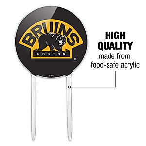 Acrylic NHL Boston Bruins Logo Cake Topper Party Decoration for Wedding Anniversary Birthday Graduation