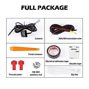 UYYE Backup/Front View Camera, HD Great Night Vision IP69 Waterproof Wide View Ang Front/Reverse View AHD/CVBS Back up Camera for Cars Pickup Trucks SUVs RVs - Black