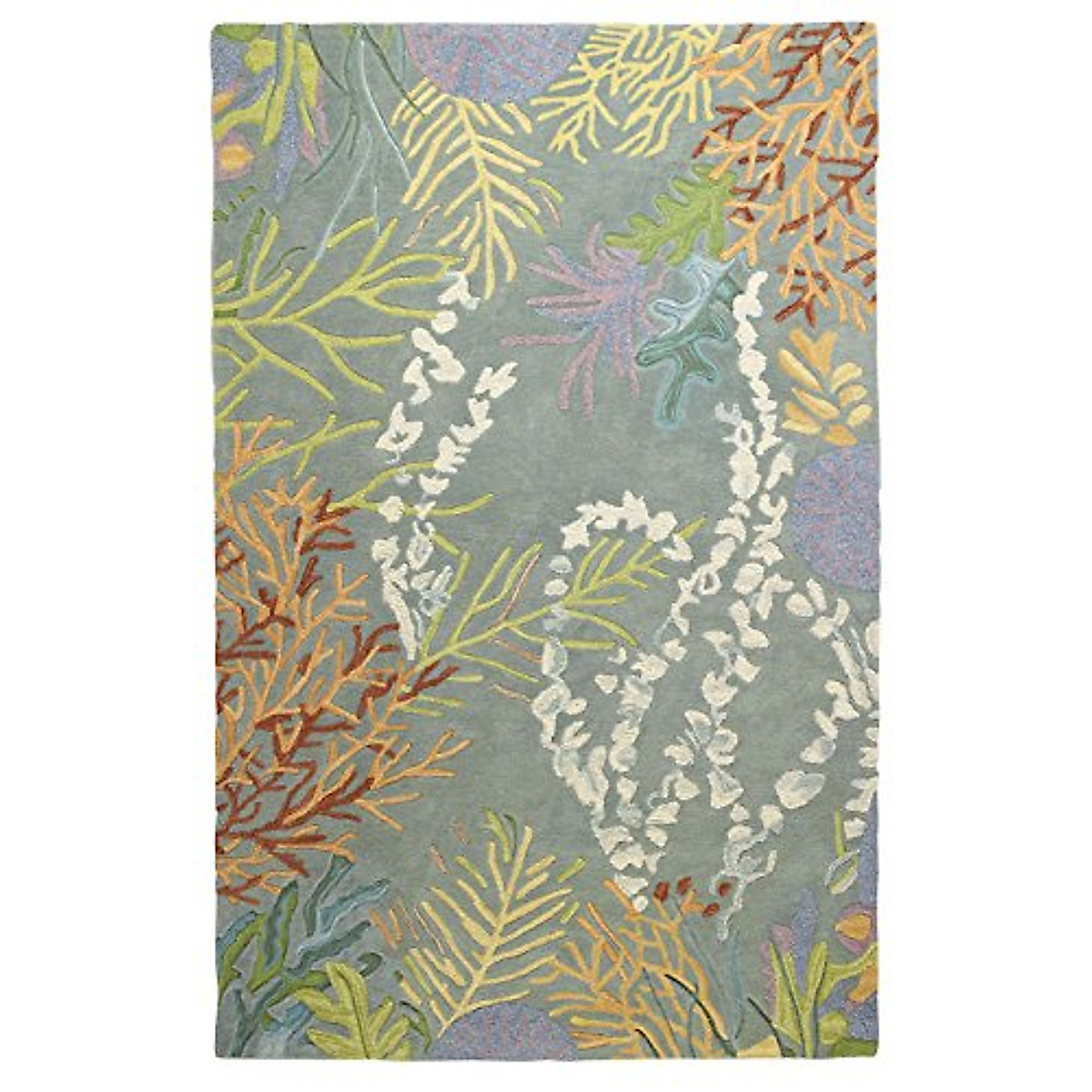 Company C to-Bay-Go Area Rug Wool 1' x 1' Sample Aqua Multi