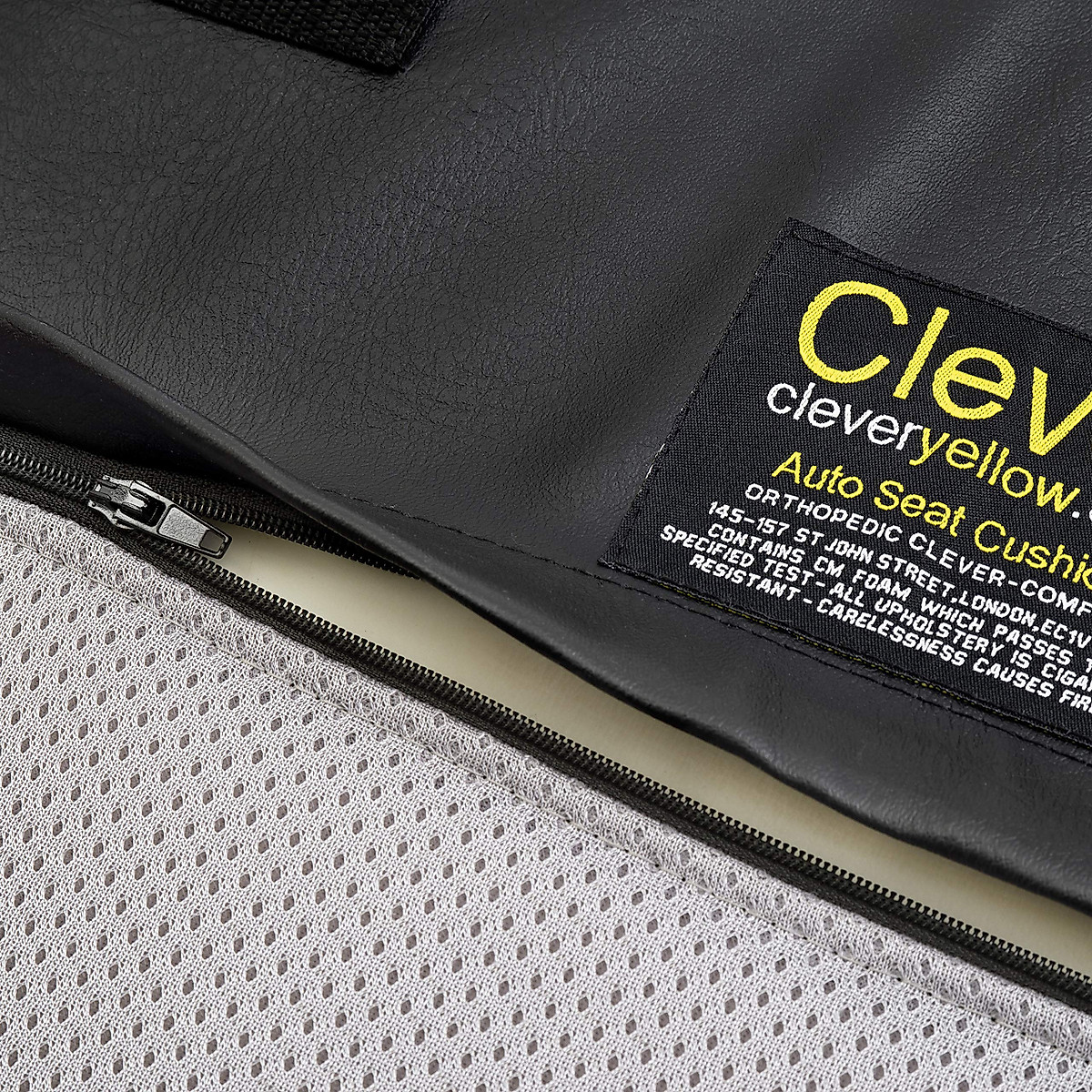 Car Seat Booster Cushion with Strap - Extra Firm for Added Height, Thick 2 Inch Foam Auto Wedge, Coccyx Support for Back, For Drivers, Office Chairs, Wheelchairs, Breathable, Washable Cover