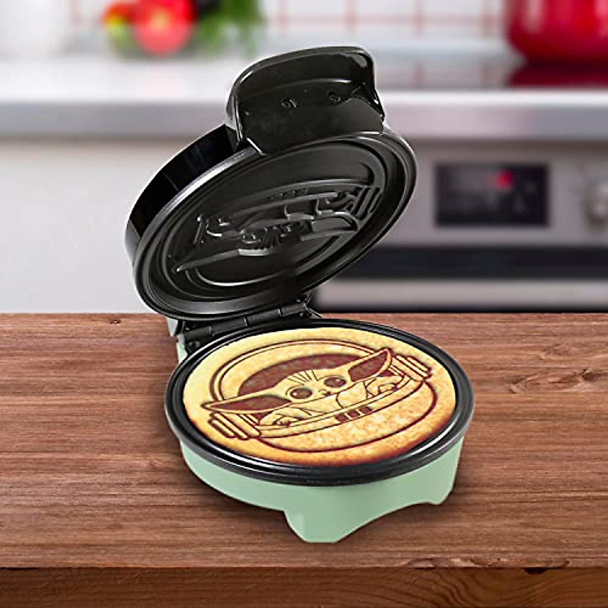 Uncanny Brands Star Wars The Mandalorian The Child Waffle Maker- Grogu Waffles