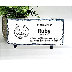 Guinea Pig Memorial Stone - Real Stone Personalized by Florida-Funshine - ILCSY