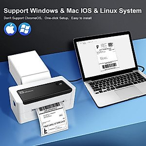 Milestone Shipping Label Printer ,4x6 Desktop Thermal Label Printer for Shipping Packages Small Business, Compatible with USPS,FedEx,Etsy, Shopify,Ebay,Amazon, Compatible Windows and Mac (White)