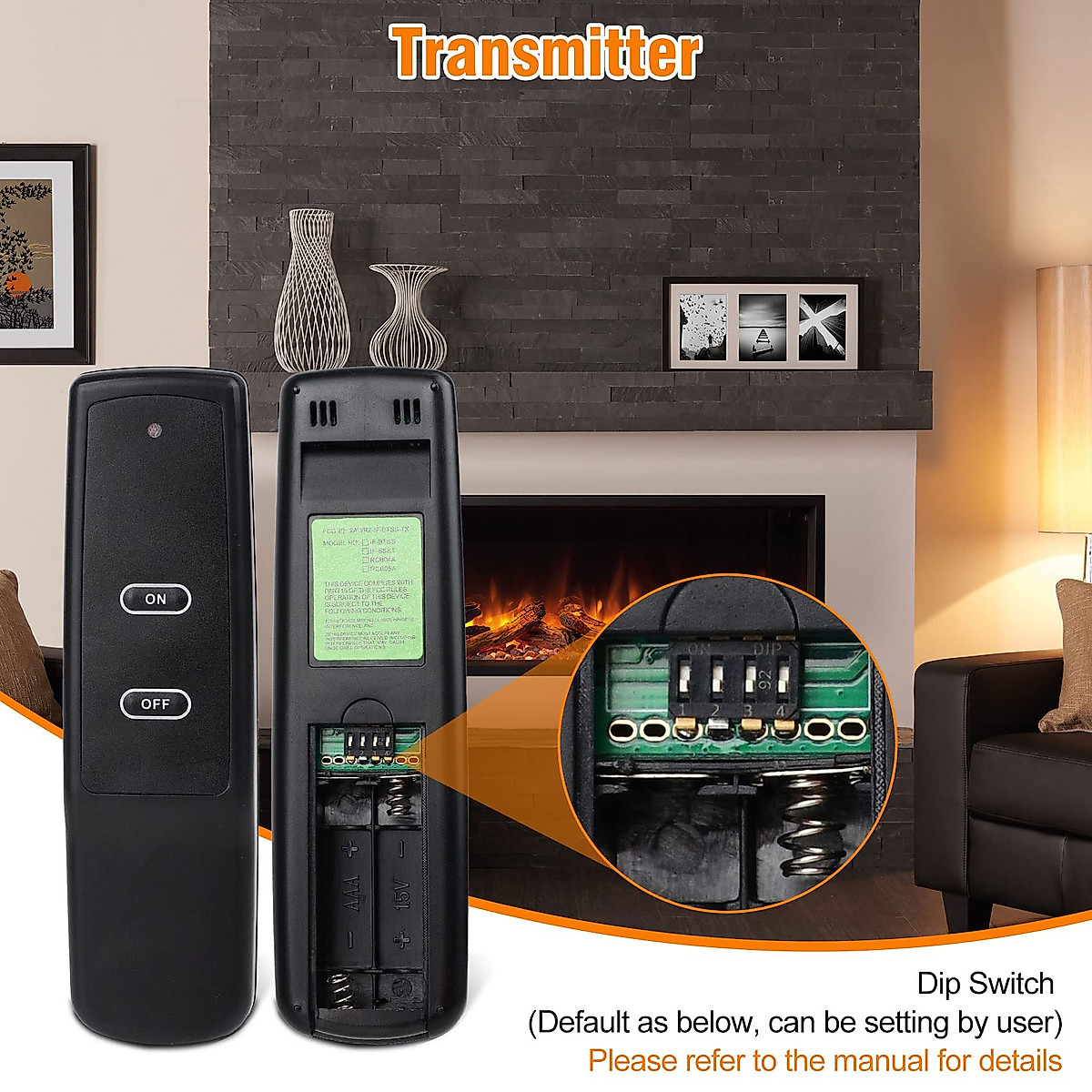 CASMER Gas Fireplace Remote Control System Kit.for Standard Millivolt Valve Appliance.Fit for skytech Ambient Majestic Napoleon ect,Thermostat Buzzer IPI Module Wall Switch,3 YR Warranty NOT Battery