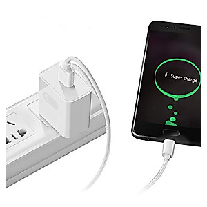 Applicable to Huawei mobile phone Super Charge + Type-C Data Cable 5A high Current Charging Cable Support Huawei Ultra Fast Charging P10 / P10Plus/P20 / Mate20 / P30/HONORV10/ V20 etc.