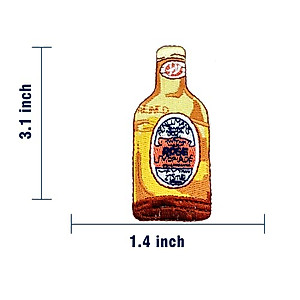 Obokata Embroidered Iron On Patches, Whisky Applique Patch, Japanese Badge Sew On Emblem DIY Accessories for Vest Jackets, Clothing, Hats, Backbags & Jeans.