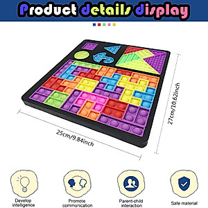 Popit Games Big Pop Board Games Fidget Toy - 36pcs Jigsaw Puzzle Game Pop Push It Bubble Sensory Fidget Toys for Play with Friends, Interactive Jumbo Stress Anxiety Relief Toy Play with Friends
