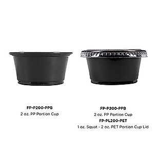 Karat FP-P200-PPB 2 oz. PP Portion Cups - Black (Case of 2500)