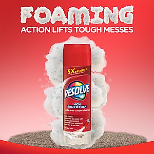 Resolve High Traffic Carpet Foam, 22 oz Can, Cleans Freshens Softens & Removes Stains
