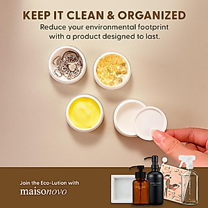 MAISONOVO Travel Bottles for Toiletries, TSA Approved, Leak Proof Refillable, Travel Size Containers and Bottles with Water Proof Toiletry Bag - Brown Pouch