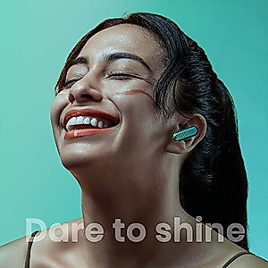 HHOGene GPods Premium Set,Wireless Earbuds with Light Control and 4 Earbuds Shells,Noise Cancelling Bluetooth Earphones with Immersive Sound,Fast Charging Case,Touch Control,Built-in Microphone,Black