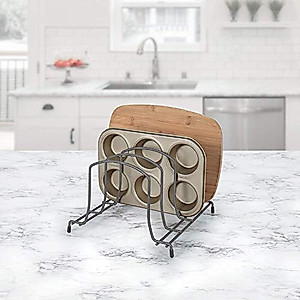 Spectrum Diversified Medium Wire Storage and Organization of Kitchen Bedroom Living Room, Industrial Gray