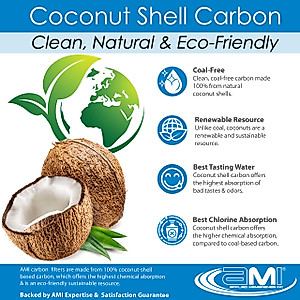 Applied Membranes Inc. 3-Stage Whole-House Water Filter Cartridge Replacements, Includes 10-Inch Sediment, Carbon, and Lead Filter Cartridges