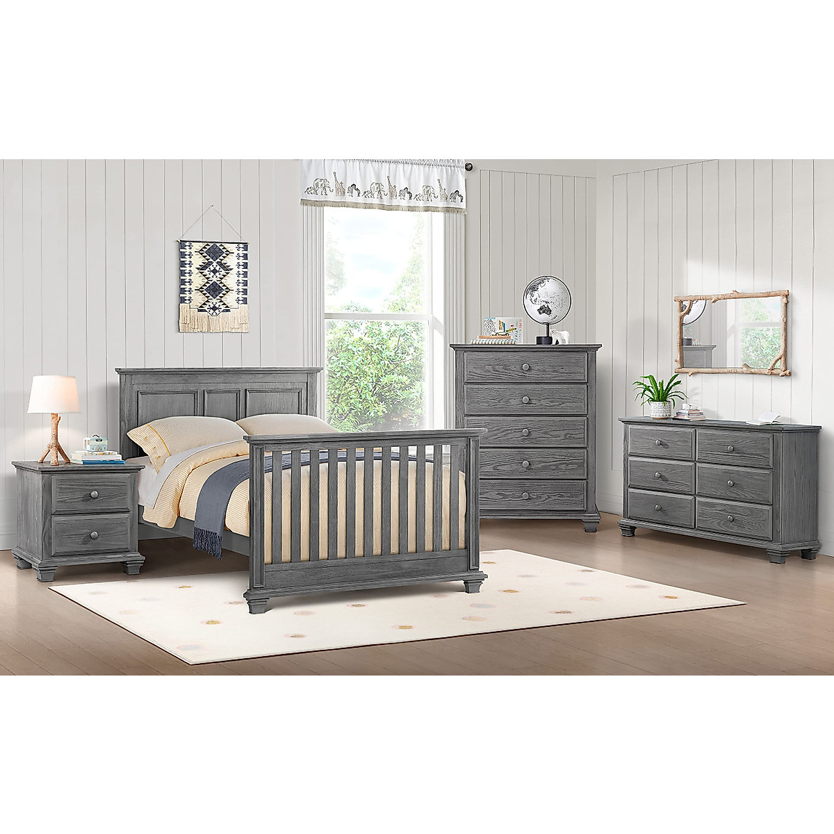 Oxford Baby Universal Full Bed Conversion Kit, Graphite Gray, GreenGuard Gold Certified