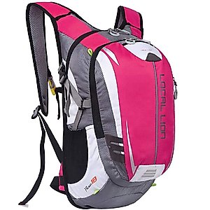 BSD 18L Riding Bicycle Backpack,Bike MTB Outdoor Cmaping Cycling Bag,Climbing Hiking Backpack,Mountain Bike Accessories,Outdoor Daypack Running (Pink)